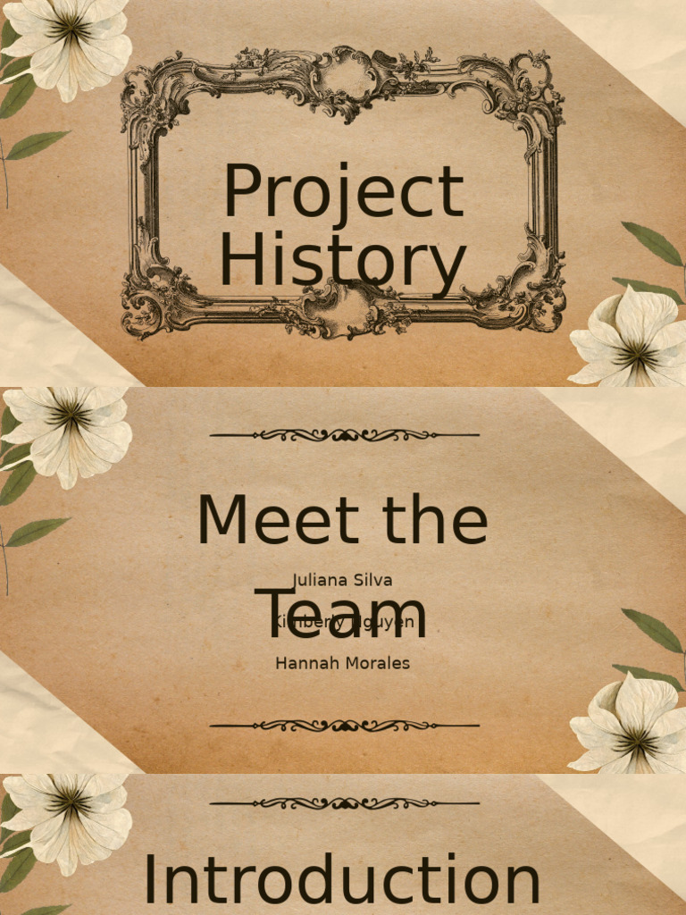 Beige Brown Old Vintage Illustration Project History Presentation | PDF
