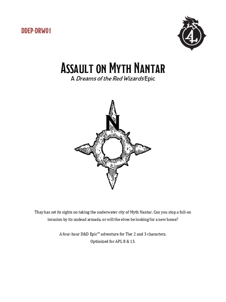 DDAL-DRWEP01 - Assault On Myth Nantar FINAL v1.1 | PDF | Dungeons & Dragons | Wizards Of The Coast