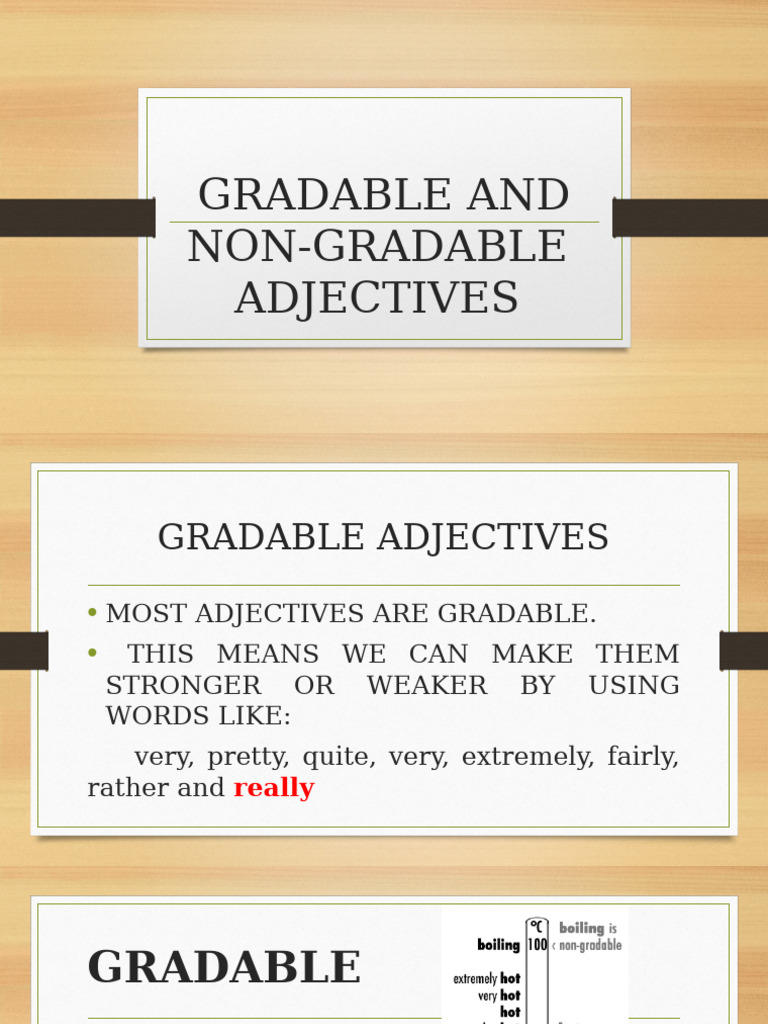 Gradable and Non-Gradable Adjectives | PDF