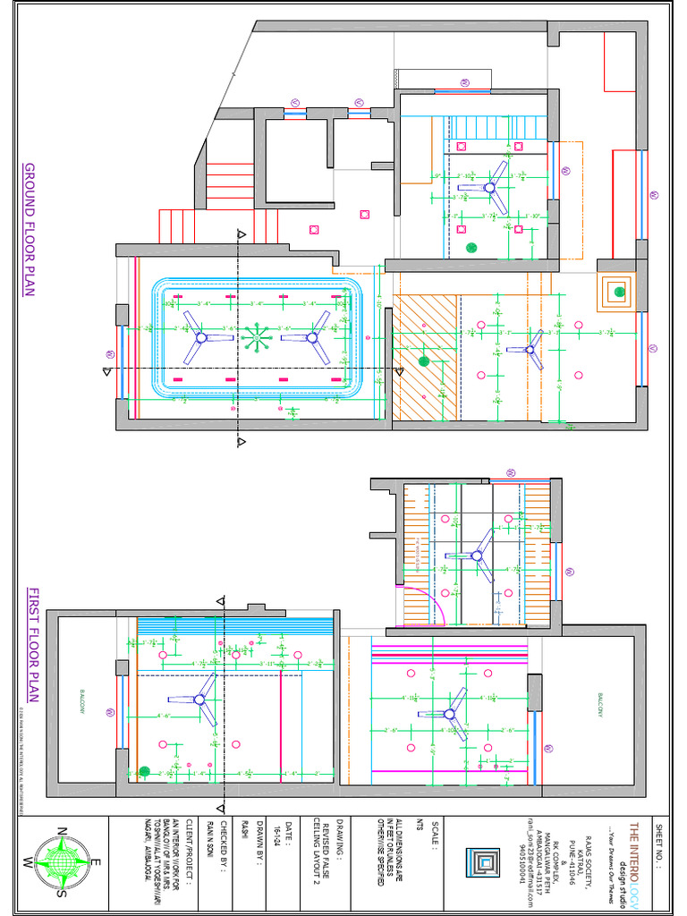 FALSE CEILING LAYOUT REVISED 2 | PDF | Technical Drawing | Drawing