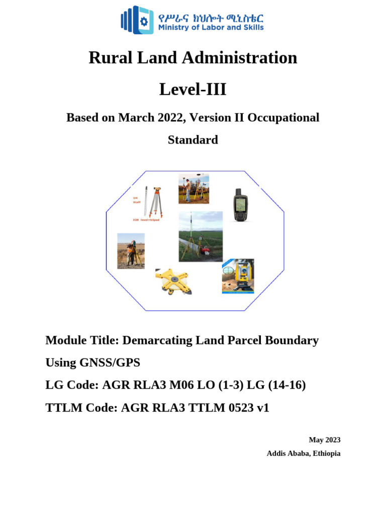 LO1-M06 Demarcating Land Parcel Boundary | PDF | Surveying | Global ...