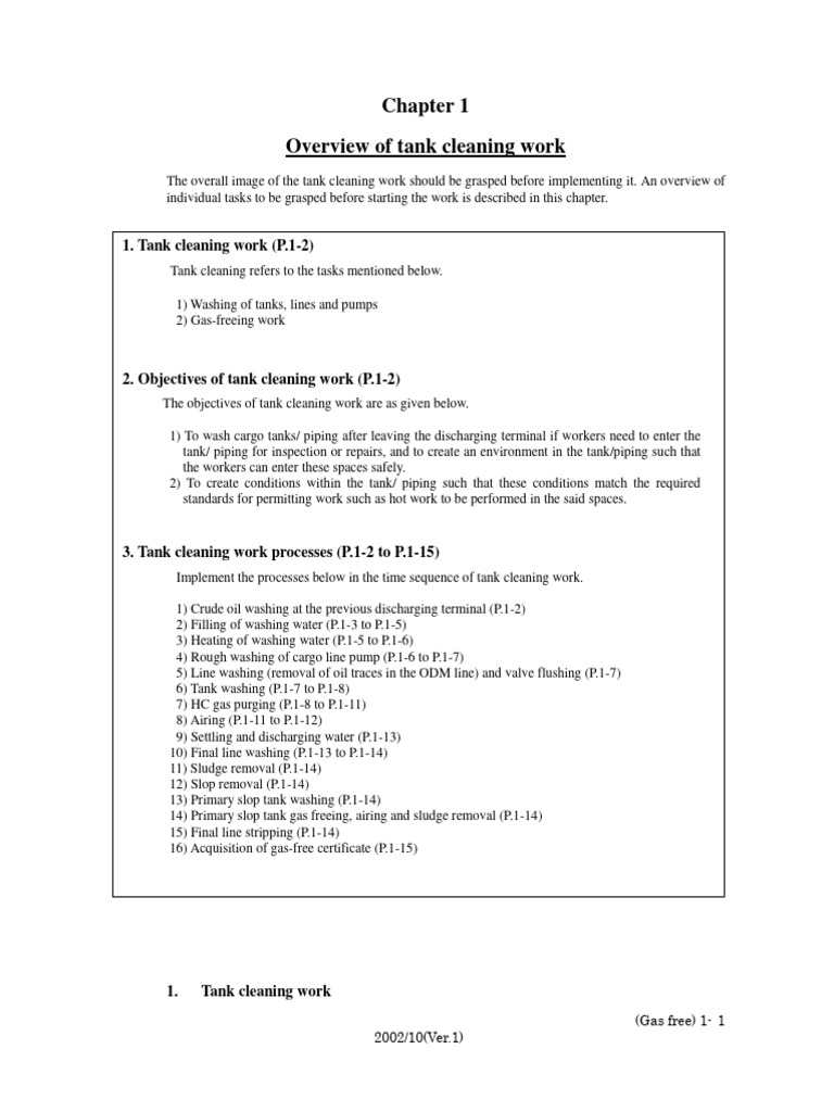 03-Tank Cleaning Operation | PDF | Pump | Water