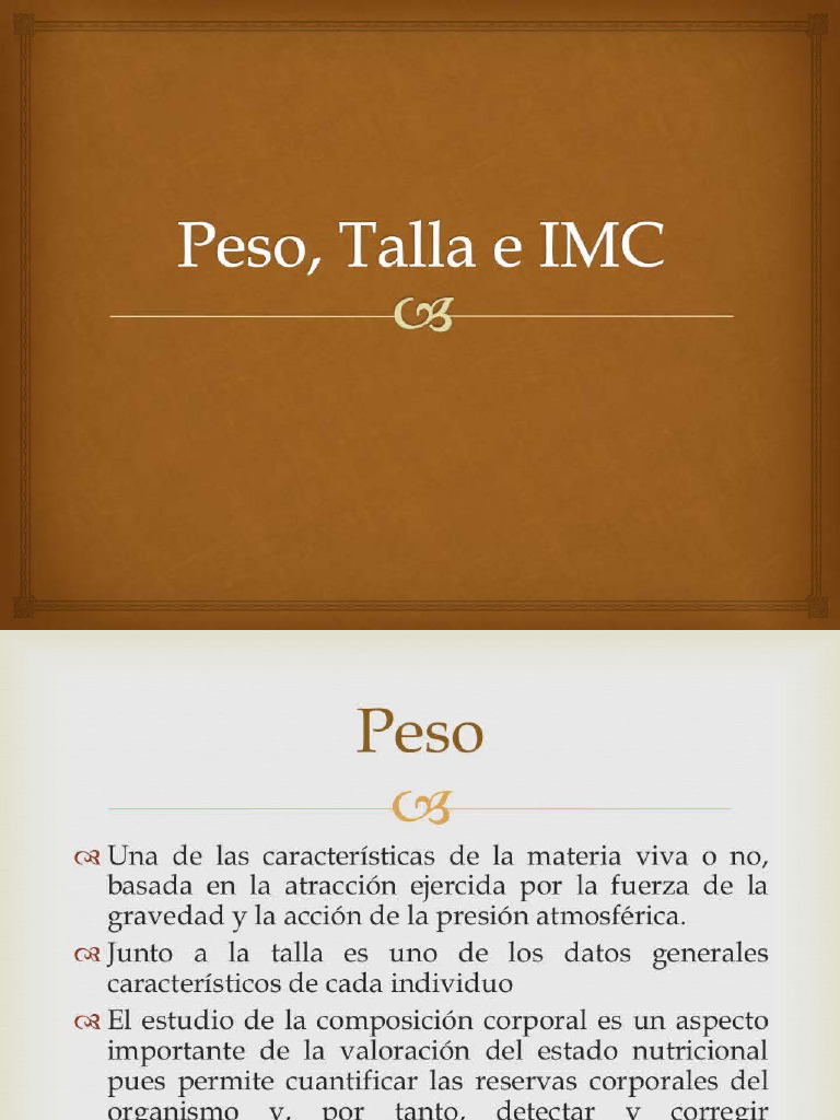 Peso Talla e Imc | PDF