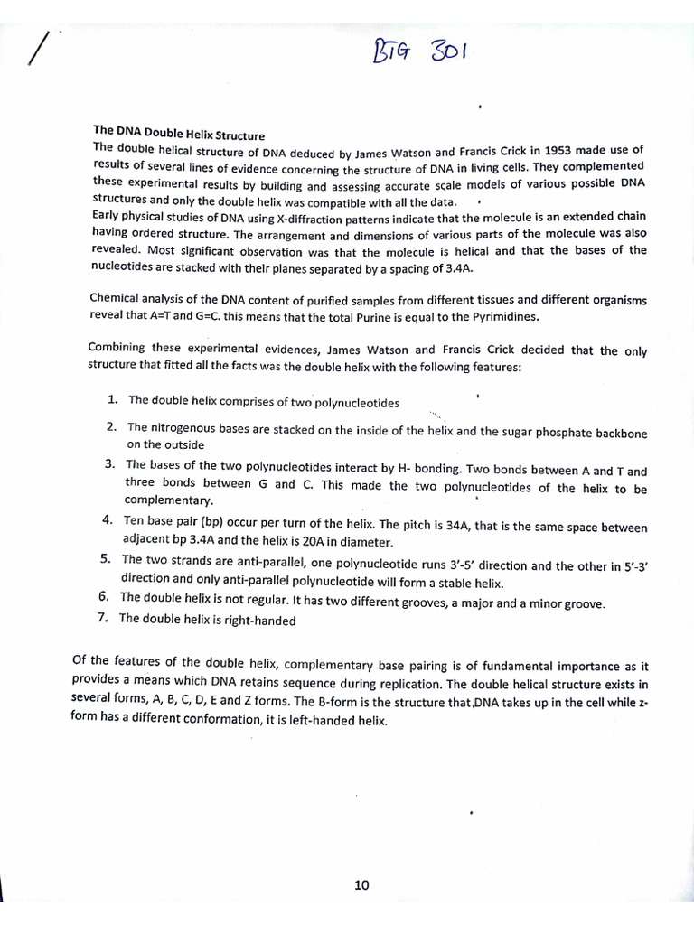 BTG 301 HOD Part | PDF