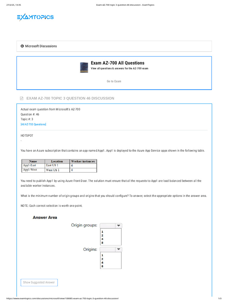 Azure Front Door Configuration for App1 | PDF | Computing