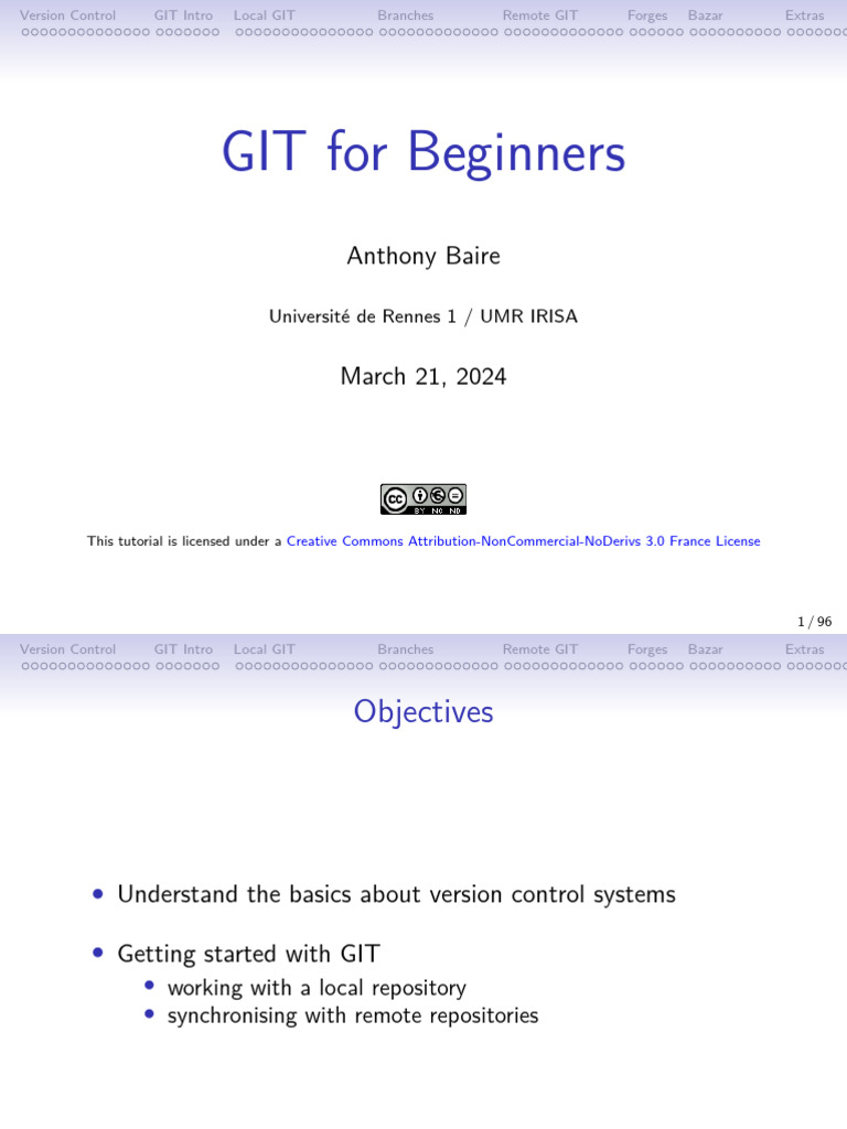 Git for Beginners Handout | PDF | Version Control | Application Software