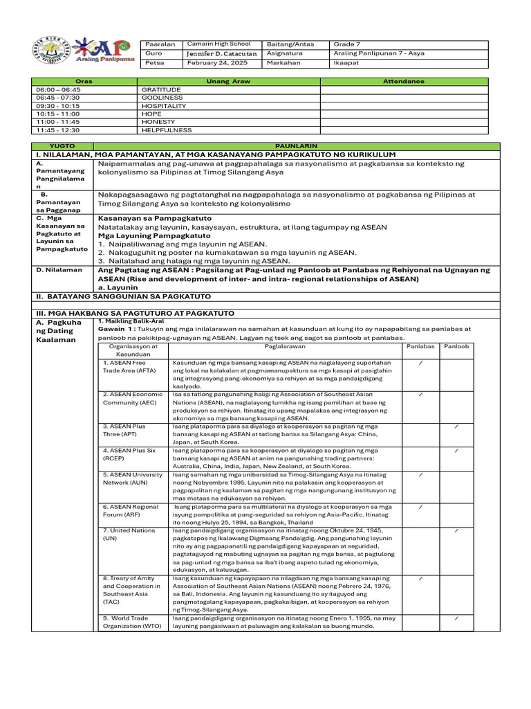 Grade 7 LE Q4 Week 3 | PDF
