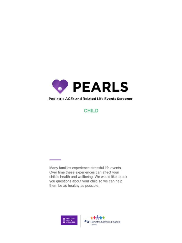 Pediatric ACEs Screening Guide | PDF | Caregiver | Mental Disorder