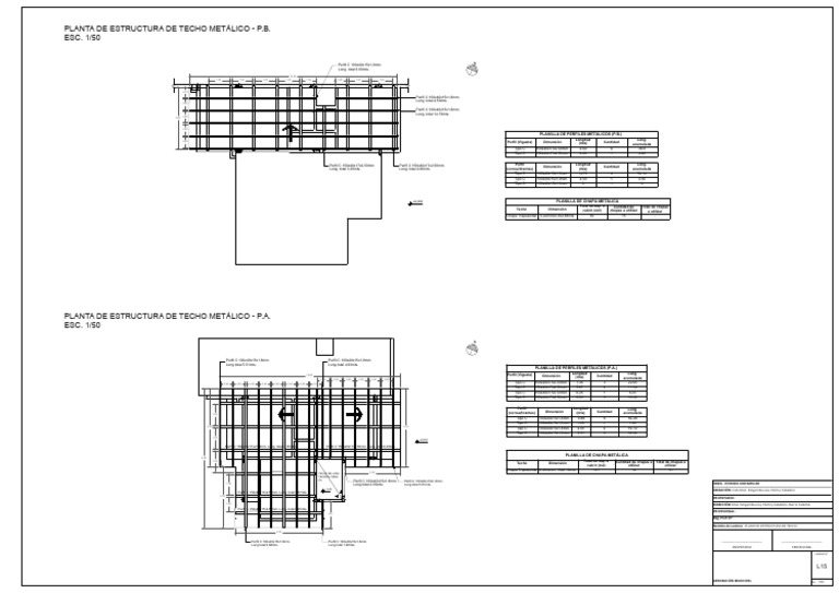 Plano Estructural Techo Metálico Vivienda | PDF