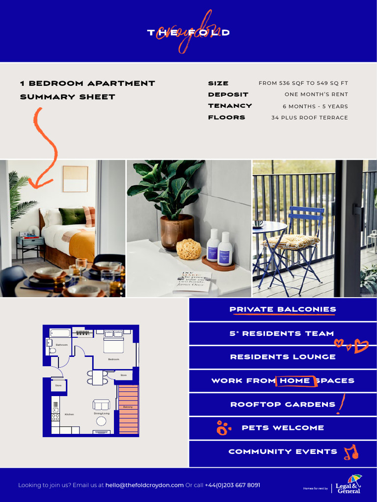 The Fold Croydon Factsheet 1 Bed | PDF