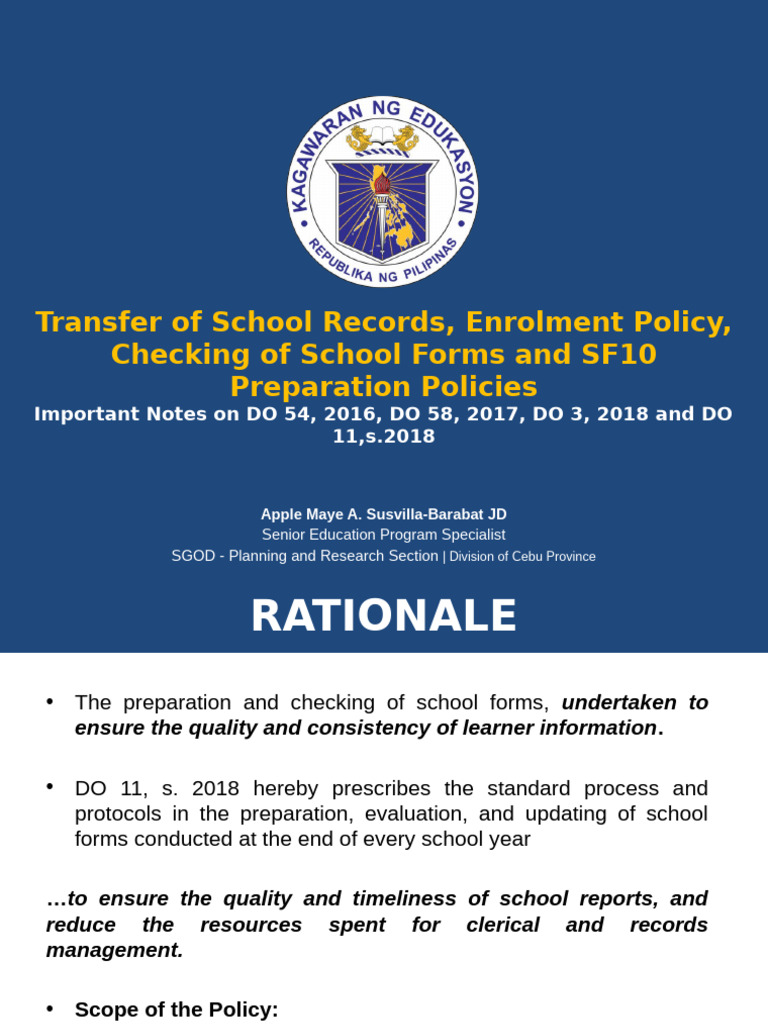 DepEd Orders For Checking of Forms With NEXT STEPS | PDF