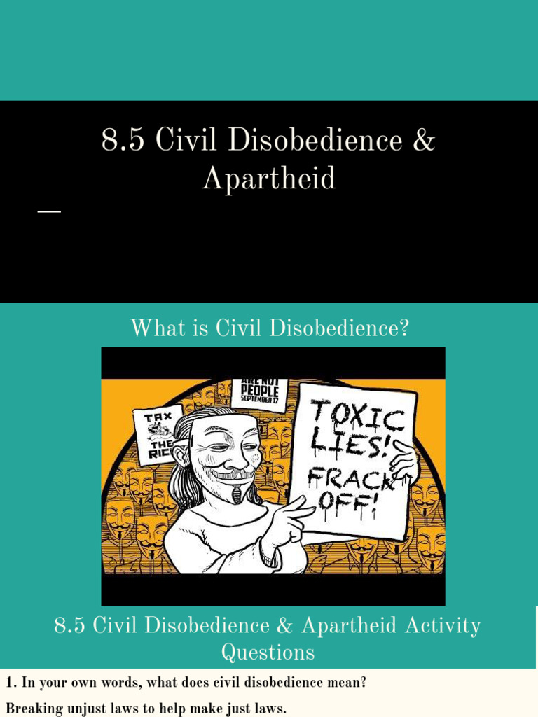 Civil Disobedience and Apartheid Overview | PDF | Apartheid | Civil ...
