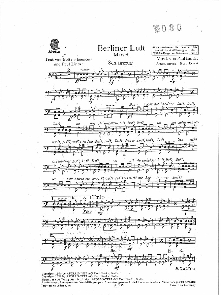 Trummor Berliner Luft | PDF