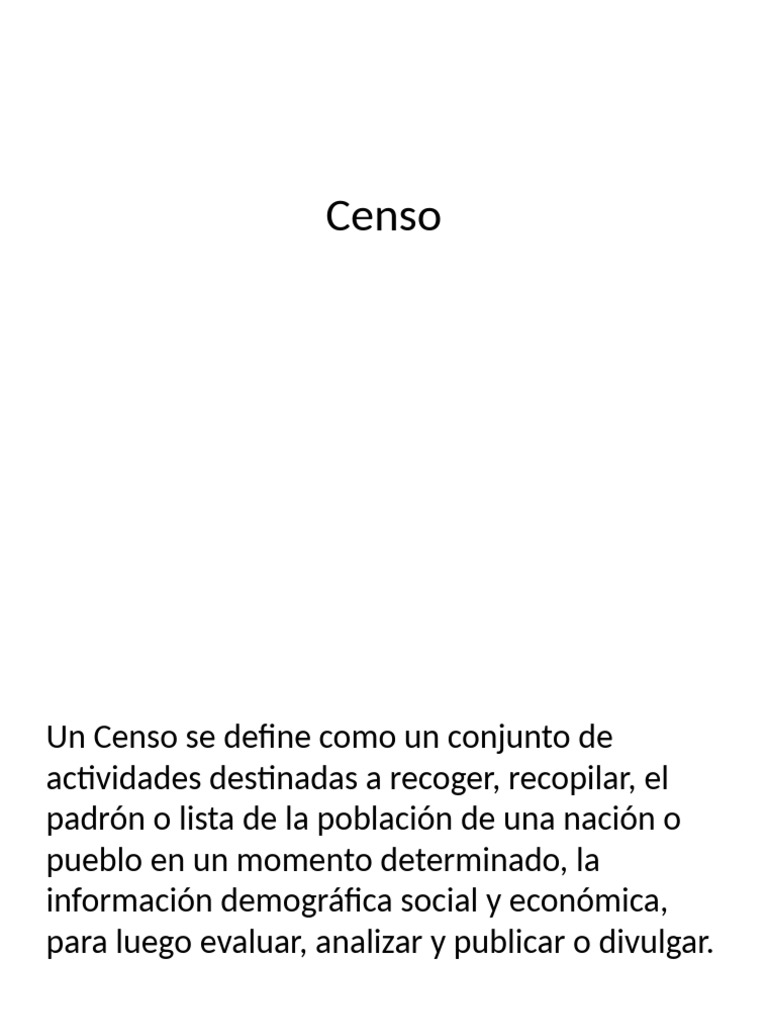 Censo | PDF | Censo