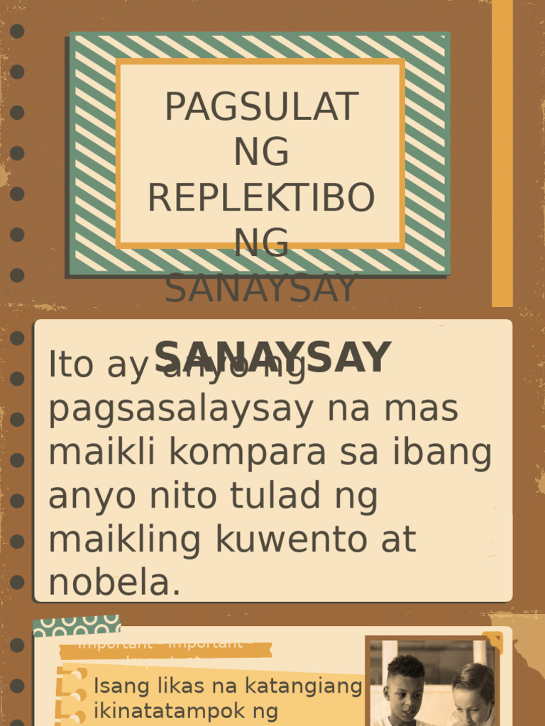 Pagsulat NG Replektibong Sanaysay | PDF