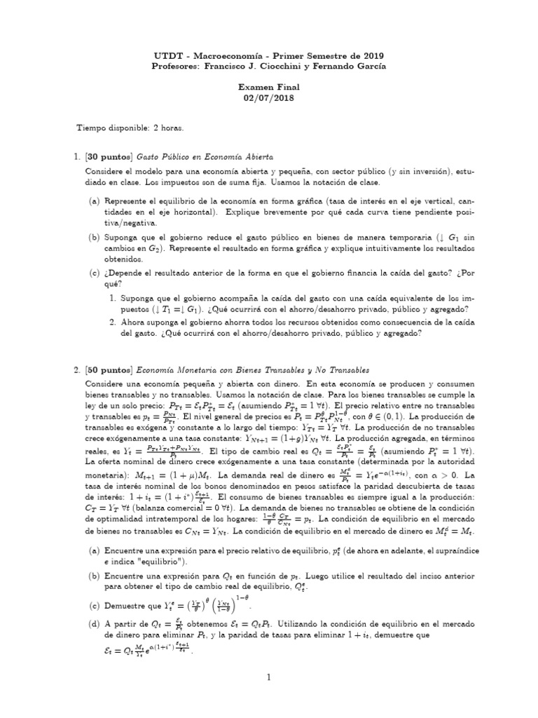 Final 2018 | PDF | Tipo de cambio | Ahorro