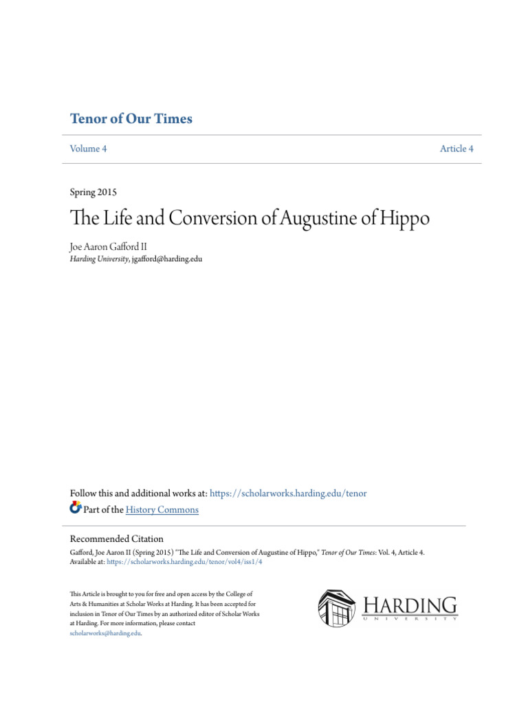 Augustine of Hippo: Life and Conversion | PDF | Augustine Of Hippo ...