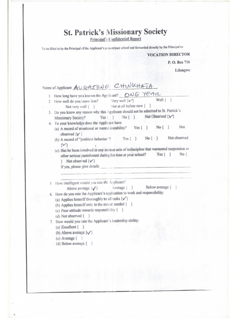 SPS Principal Information Augustine | PDF