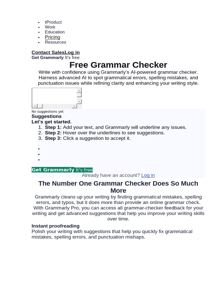 Free AI Grammar Checker Overview | PDF | Linguistics | Language Mechanics
