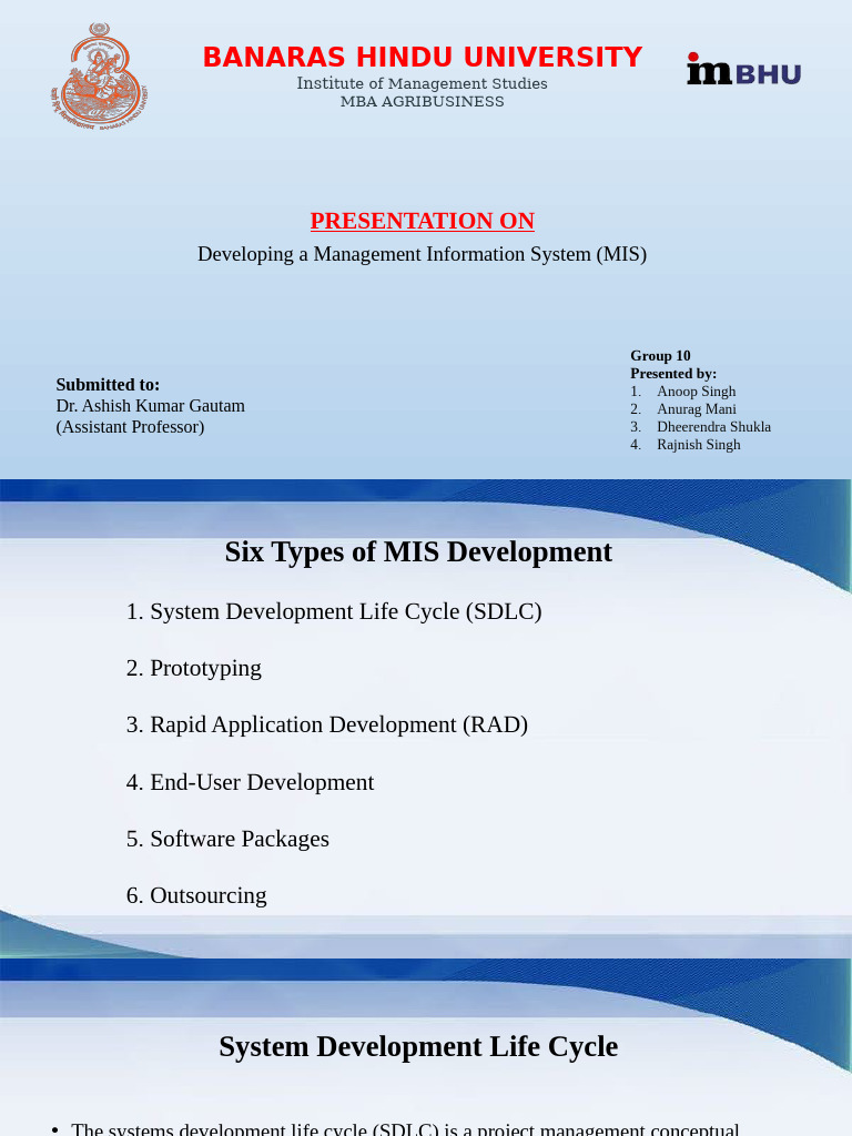 MIS PPT Group 10 | PDF | Software Development Process | Software Development