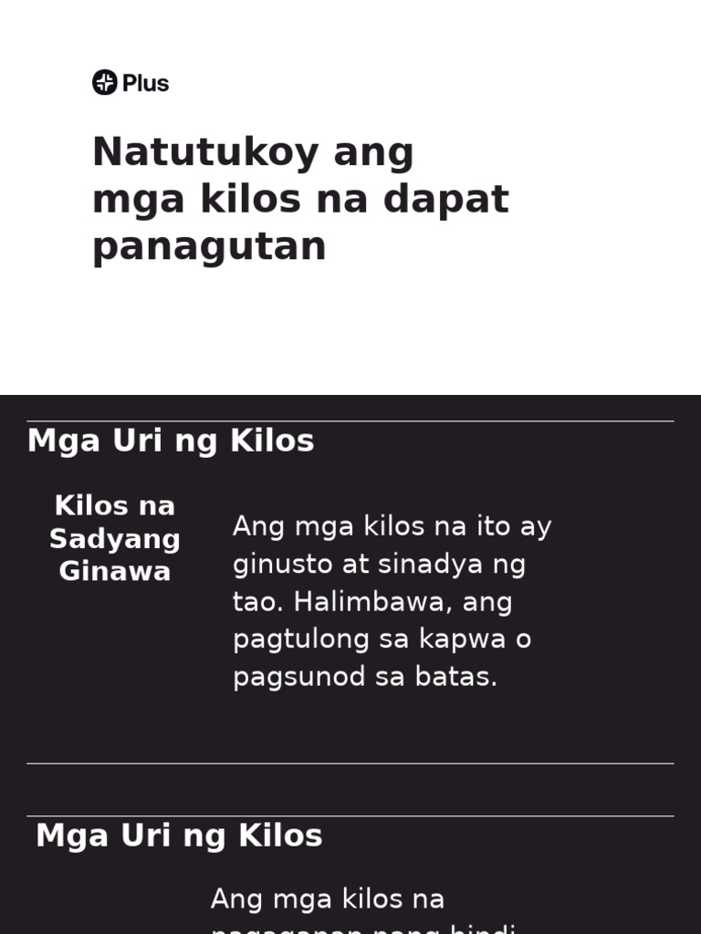 ESP10 Q2 5.2 WK1 Natutukoy Ang Mga Kilos Na Dapat Panagutan | PDF
