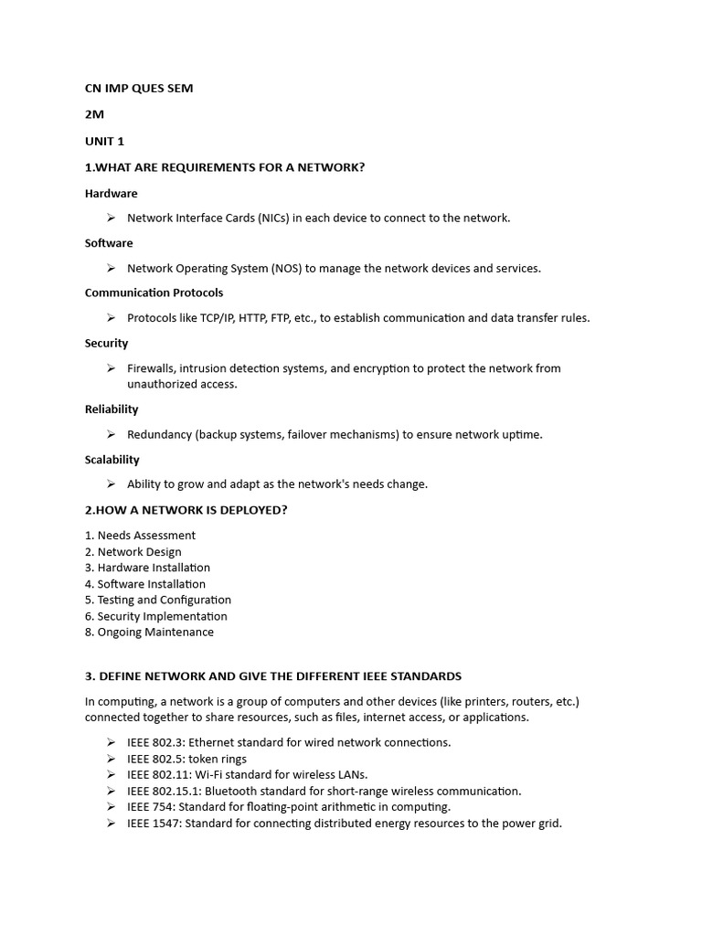 CN IMP QUES SEM | PDF | Computer Network | Virtual Private Network