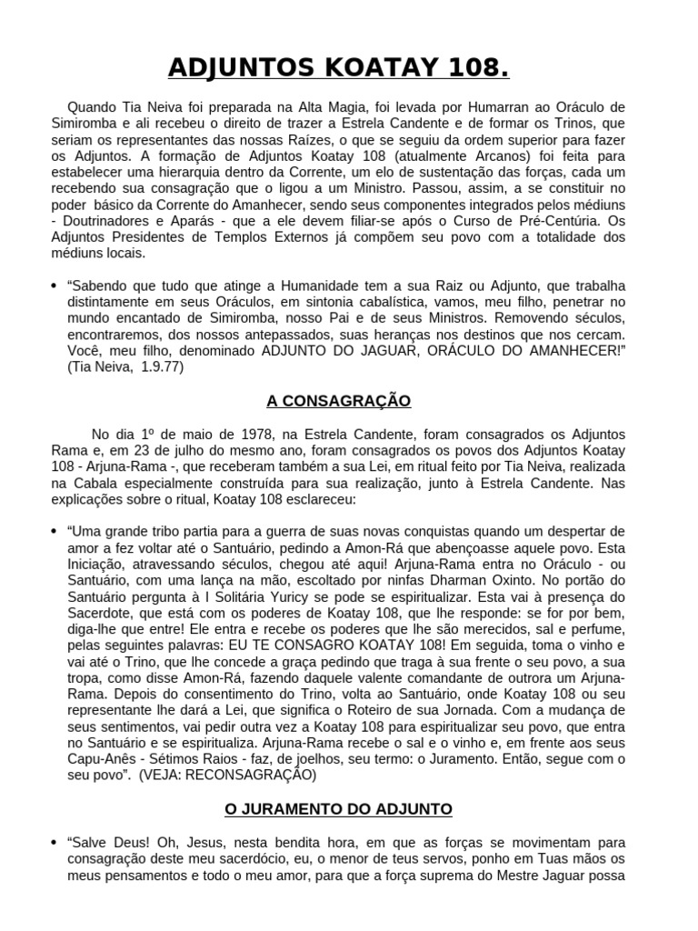 ADJUNTOS Poderes Deveres Leis | PDF | Amor | Cabala