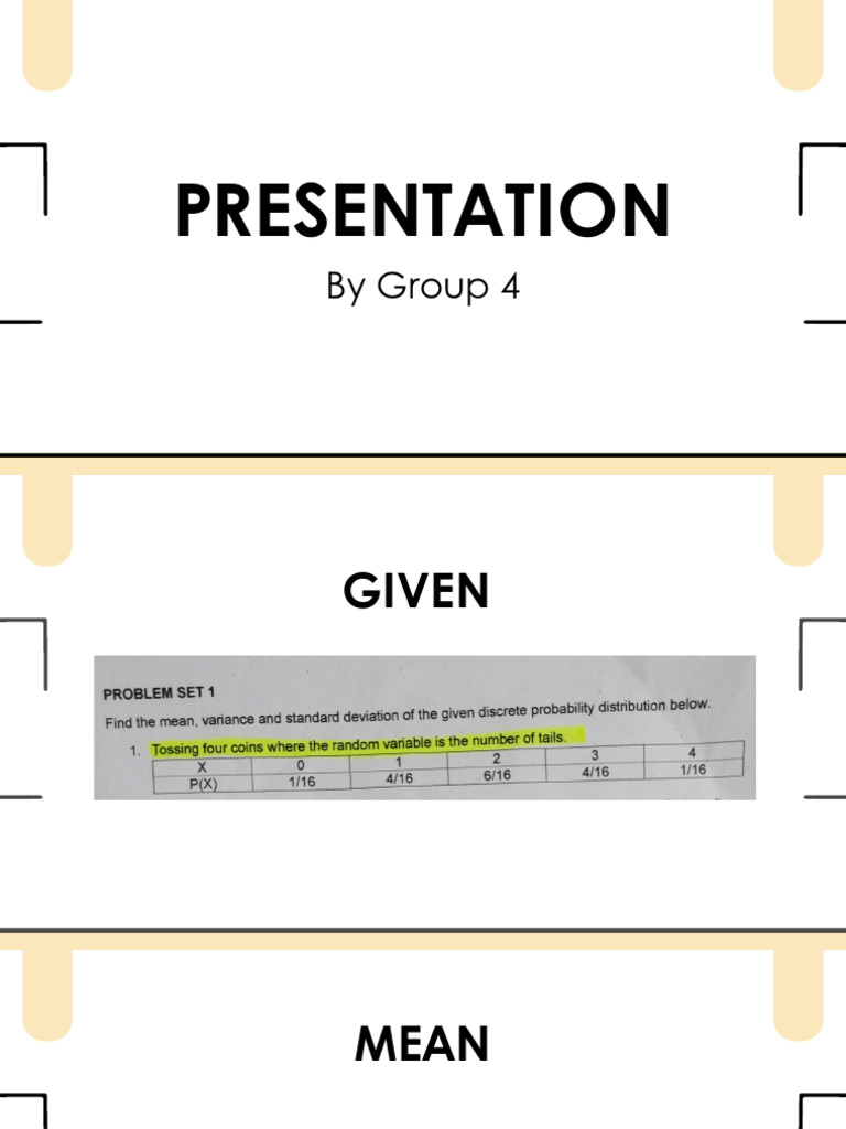 Statistics Mean Variance Standard Deviation Problem Solution Pdf