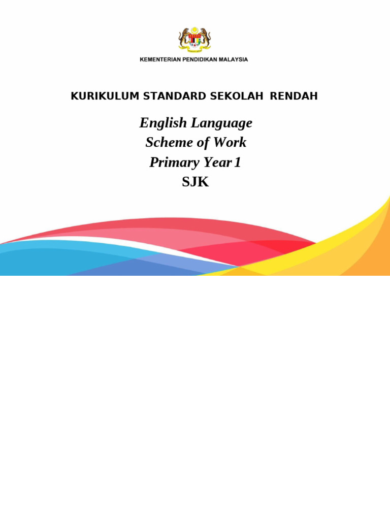 Primary Year 1 SJK Scheme of Work (1) | PDF | Phonics | Teachers