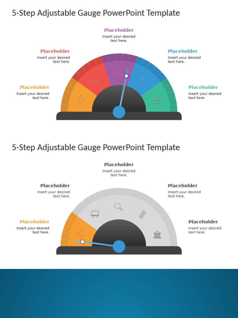 01 5 Step Adjustable Gauge Powerpoint Template 16x9 1 | PDF