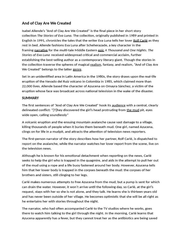 And of Clay We Are Created | PDF