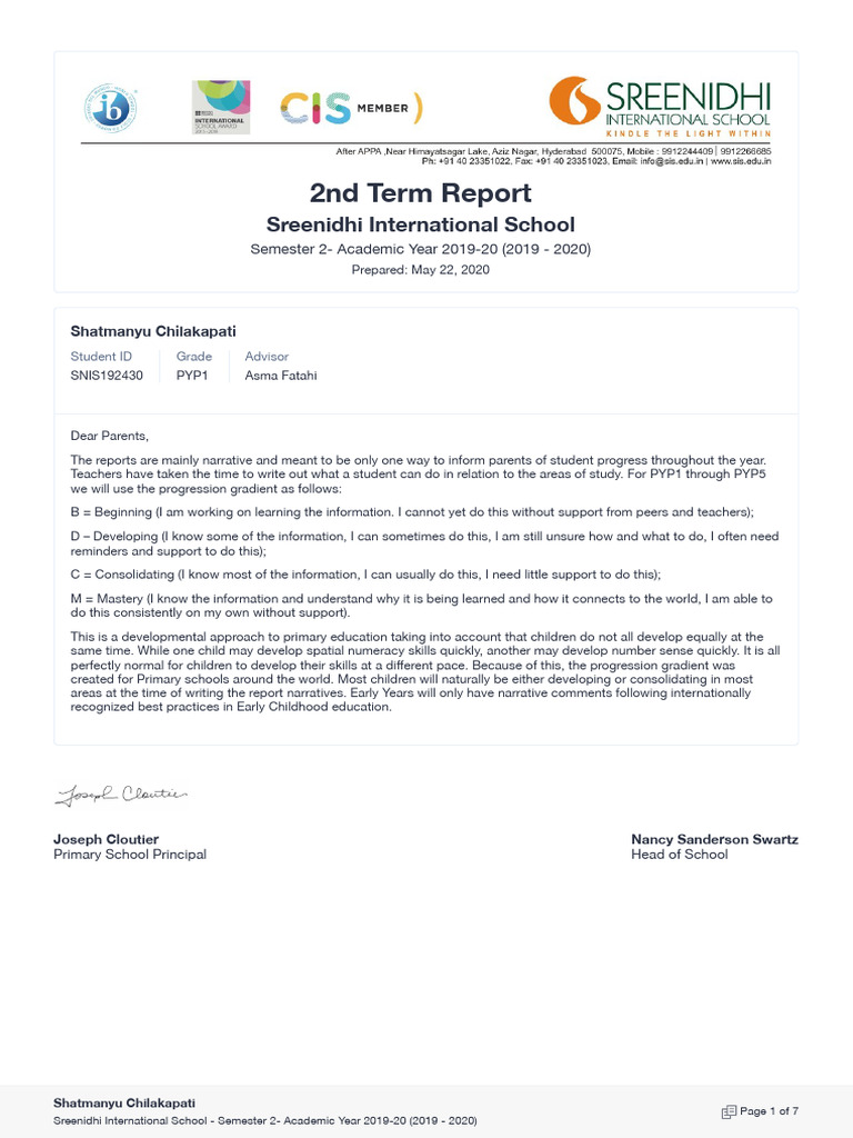 2nd Term Report SNIS192430 | PDF | Educational Assessment | Behavior ...