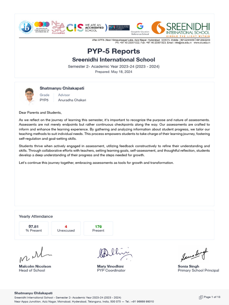 PYP-5 Reports PYP5 Chilakapati Shatmanyu 2024-05-18 SNIS192430 | PDF ...