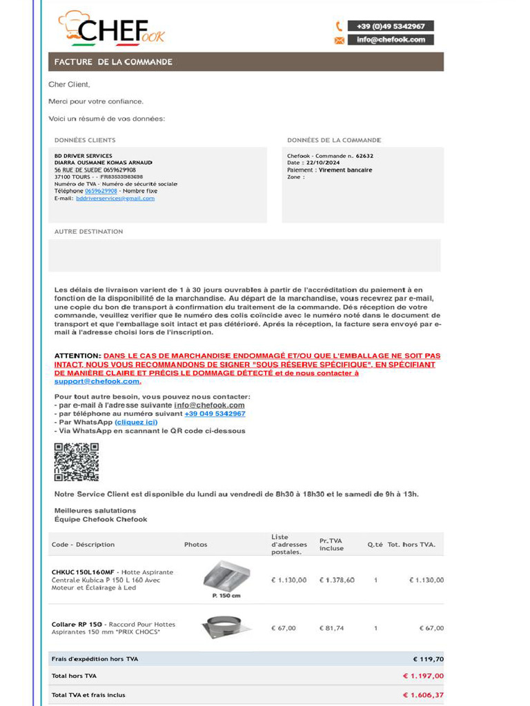 Facture Chef | PDF