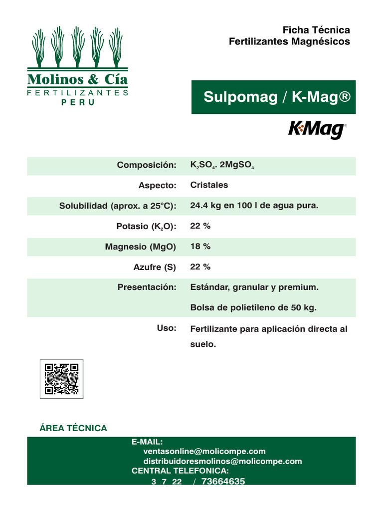 FT SULPOMAG Kmag-GRUPO MOLICOM PIONEROS PRIMER NIVEL | PDF