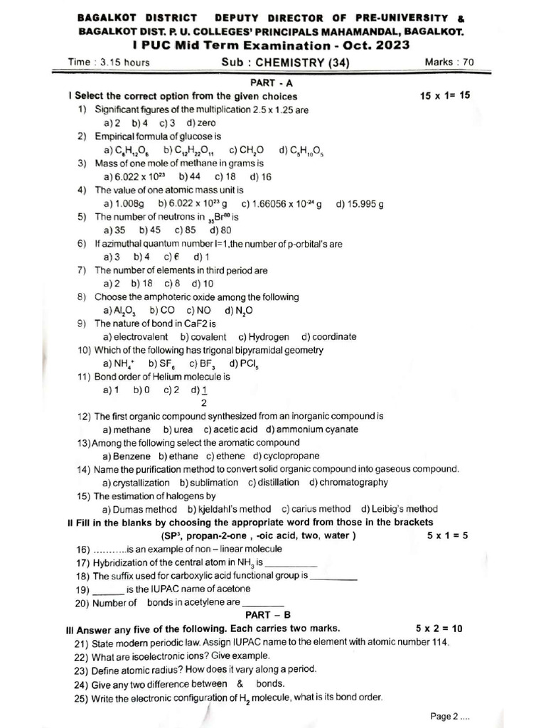 Chem Bagalakote Pu1 | PDF