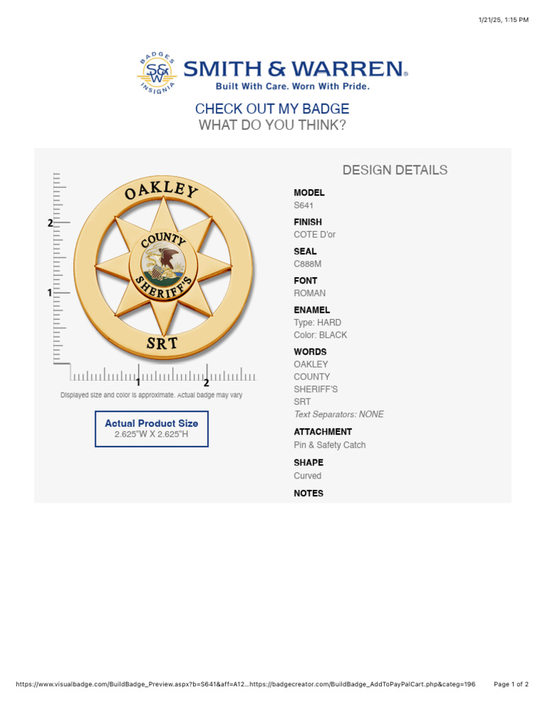 Badge for Sheriffs | PDF