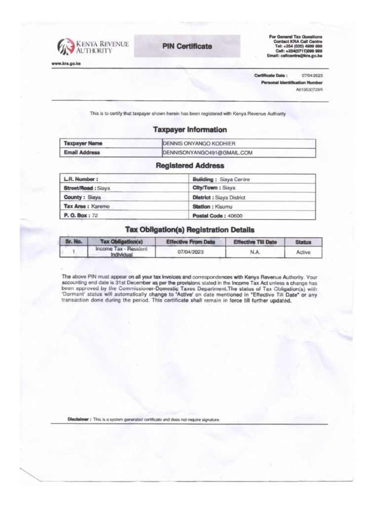 Dennis Onyango Kra | PDF