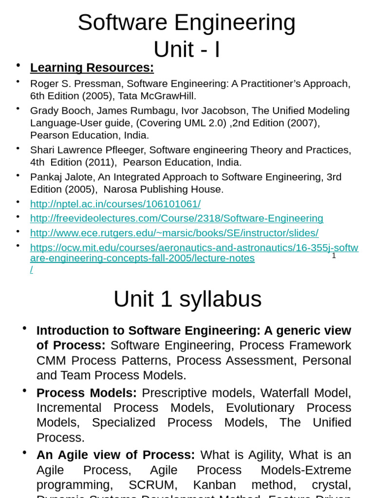 Unit1 SE 1.1 | PDF | Software Engineering | Systems Engineering