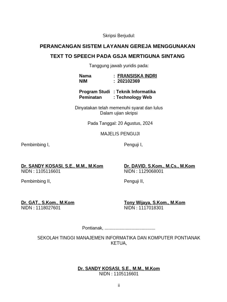02 - Lembar Pengesah | PDF