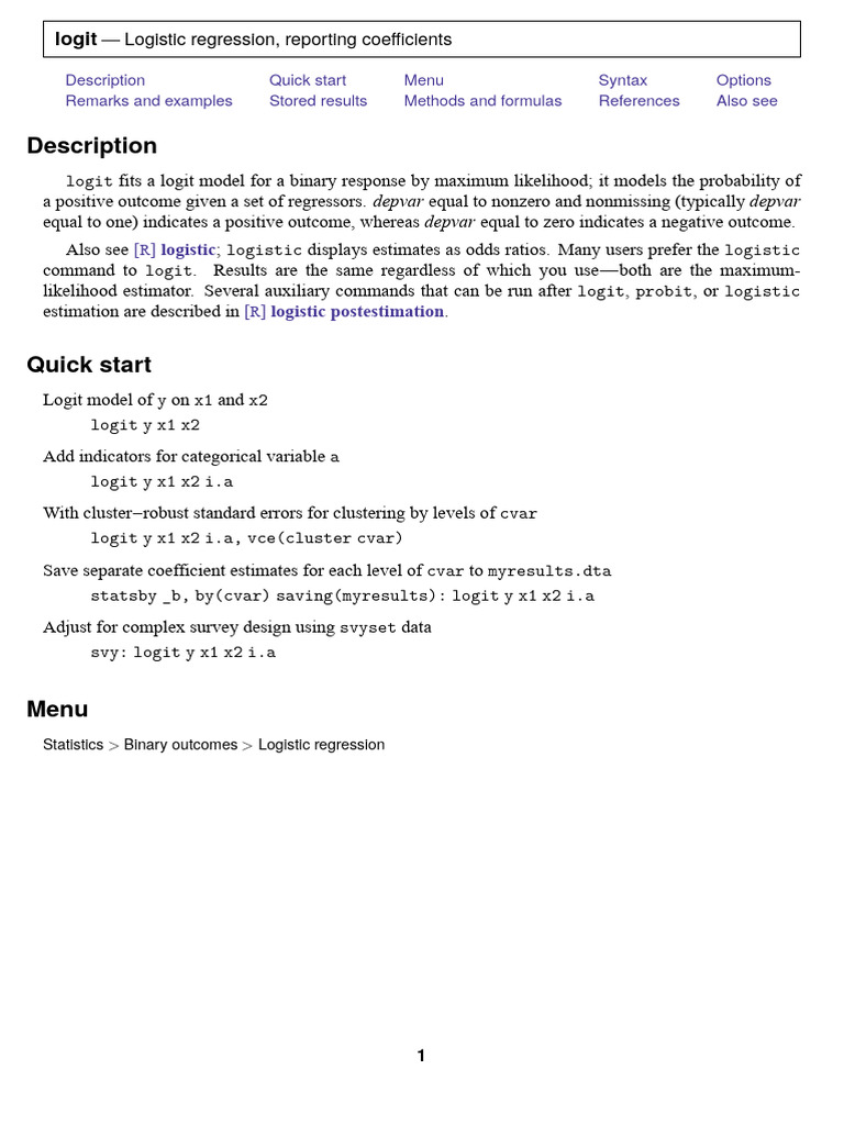 Logistic Regression with Logit Model | PDF | Logistic Regression | Regression Analysis