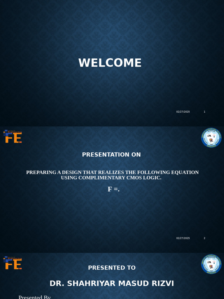 Project PPT VLSI Sec A Group 4 | PDF | Electronic Circuits | Logic Gate