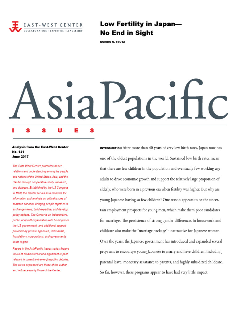 Low Fertility in Japan No End in Sight | PDF | Total Fertility Rate ...