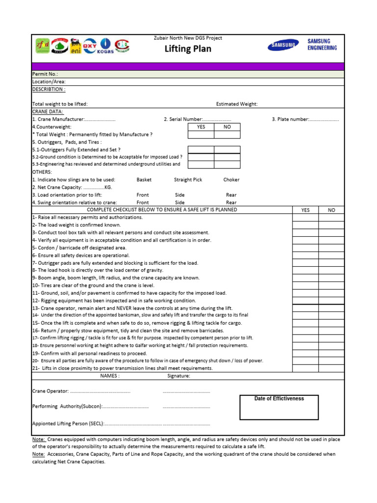 Lifting Plan Updated PDF Compress | PDF | Crane (Machine)