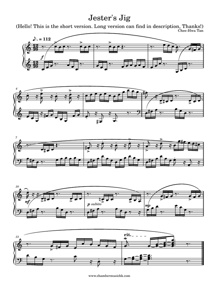 Jesters Jig - ABRSM 2023-2024 Piano Exam Grade 5 A3 | PDF | Music Education | Musicology
