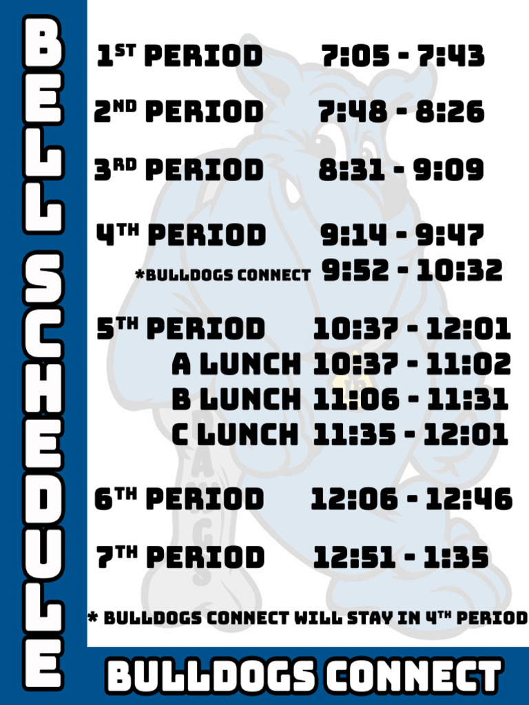 24-25 Bulldogs Connect Schedule | PDF