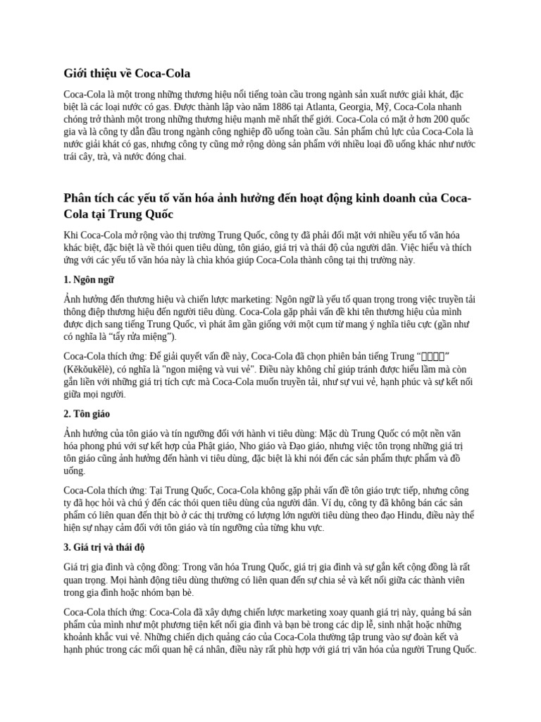 Giới thiệu về Coca | PDF