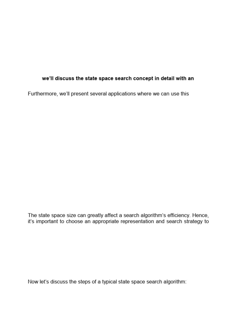 State Space | PDF | Theoretical Computer Science | Algorithms And Data Structures