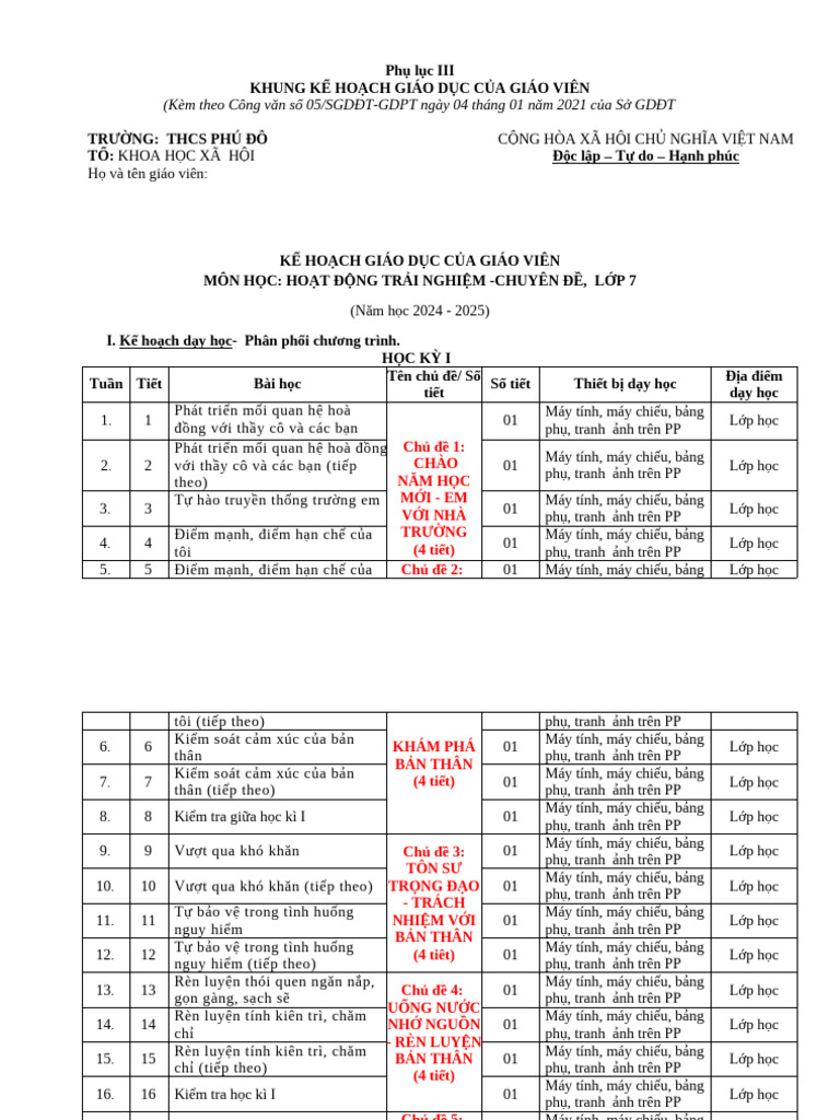 PL3 CHUYÊN ĐỀ 7 | PDF
