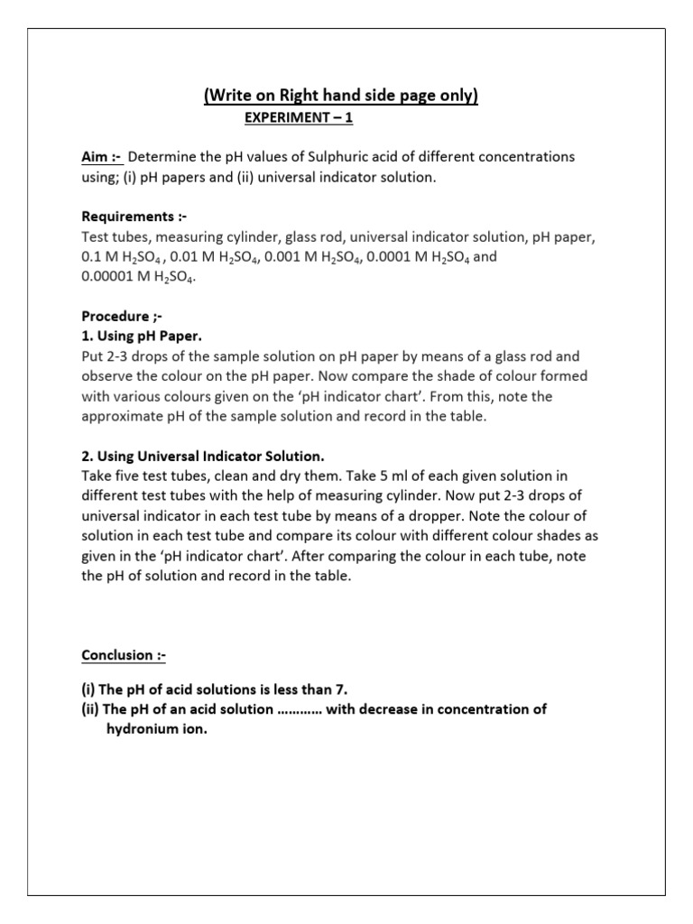 Grade - XI Chemistry Experiment | PDF | Chemistry | Titration